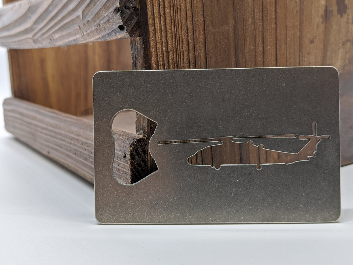 UH-60 Black Hawk Bottle Opener – Stealth Steel Designs