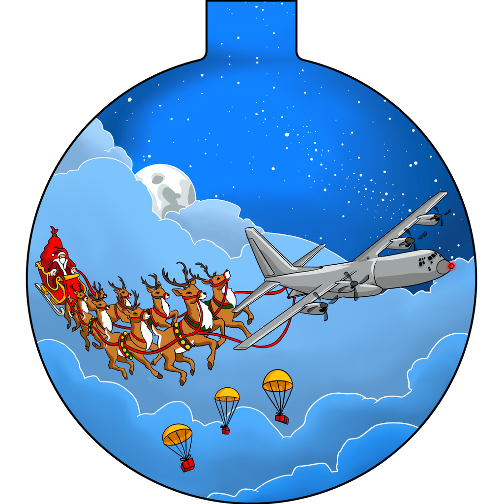 Santa Sleigh Ornament – Stealth Steel Designs